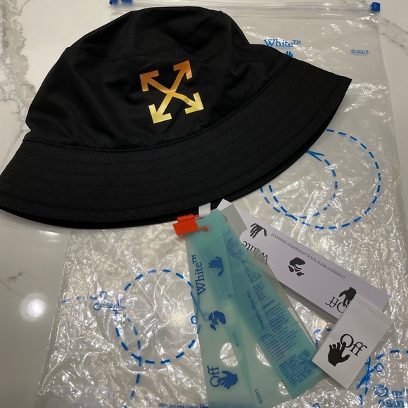 Off-White | Accessories | Offwhite Arrow Logo Bucket Hat | Poshmark